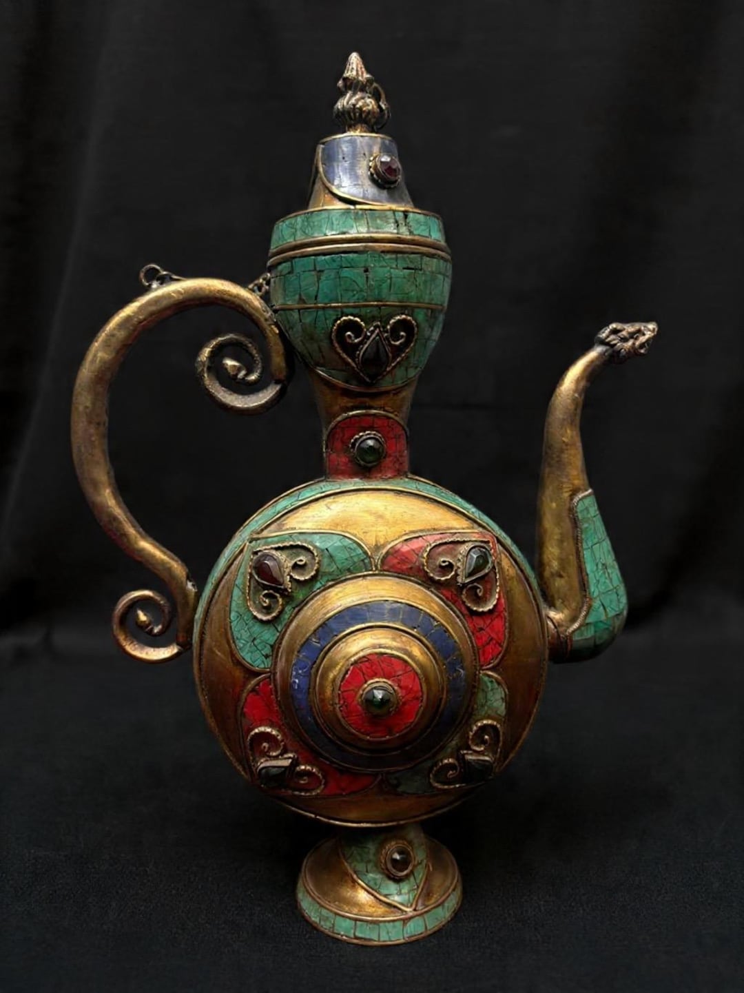 Tibetan Bumpa Ritual Vase | Handcrafted Buddhist Water Offering Vessel ...