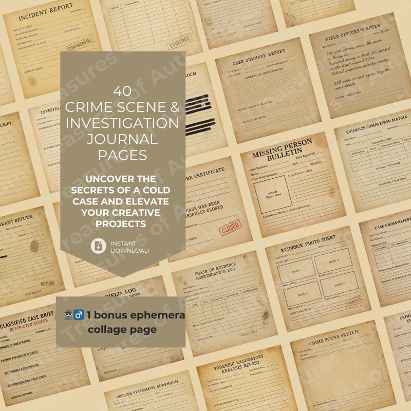 Printable Detective Case File Template - Etsy