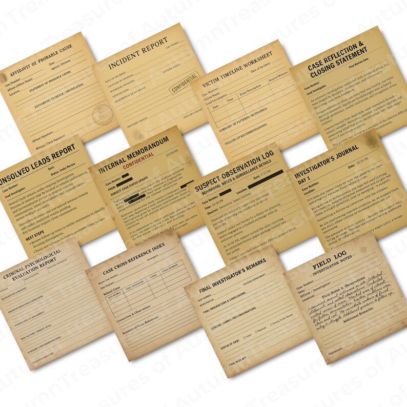 True Crime Forensic Detective Bundle – Crime Scene Reports, Evidence ...