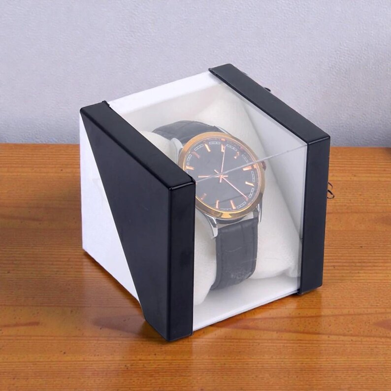 Minimalist Single Watch Display Cube | Clear Acrylic Presentation Box ...
