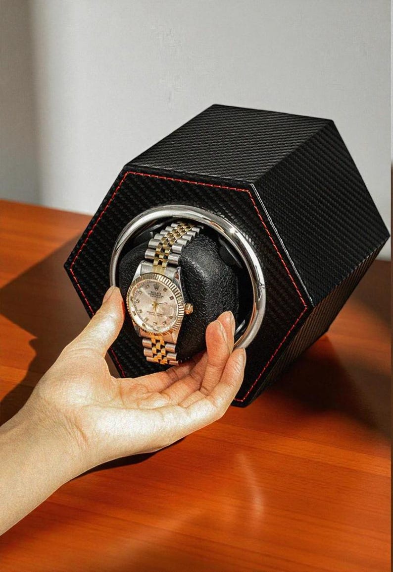 Luxury Watch Winder | Automatic Watch Winder Box | PU Leather Single ...