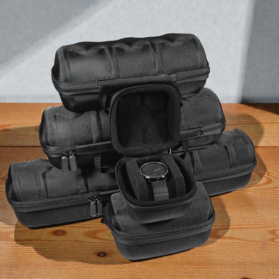 1 to 15 Slots Portable Watch Case | Shockproof Hard Shell Watch Storage ...