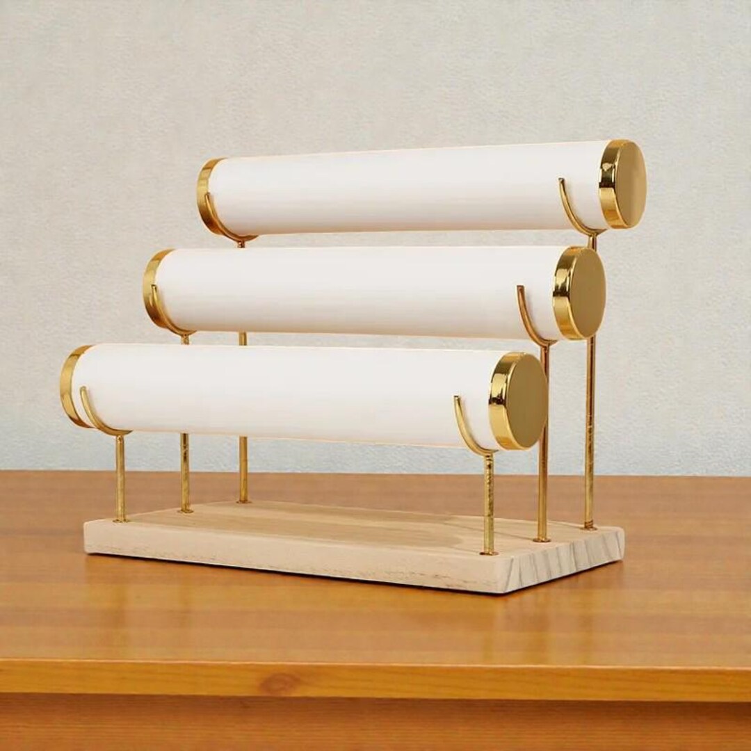 3-tier Luxury Watch & Bracelet Display Stand | Velvet Jewelry Tower ...