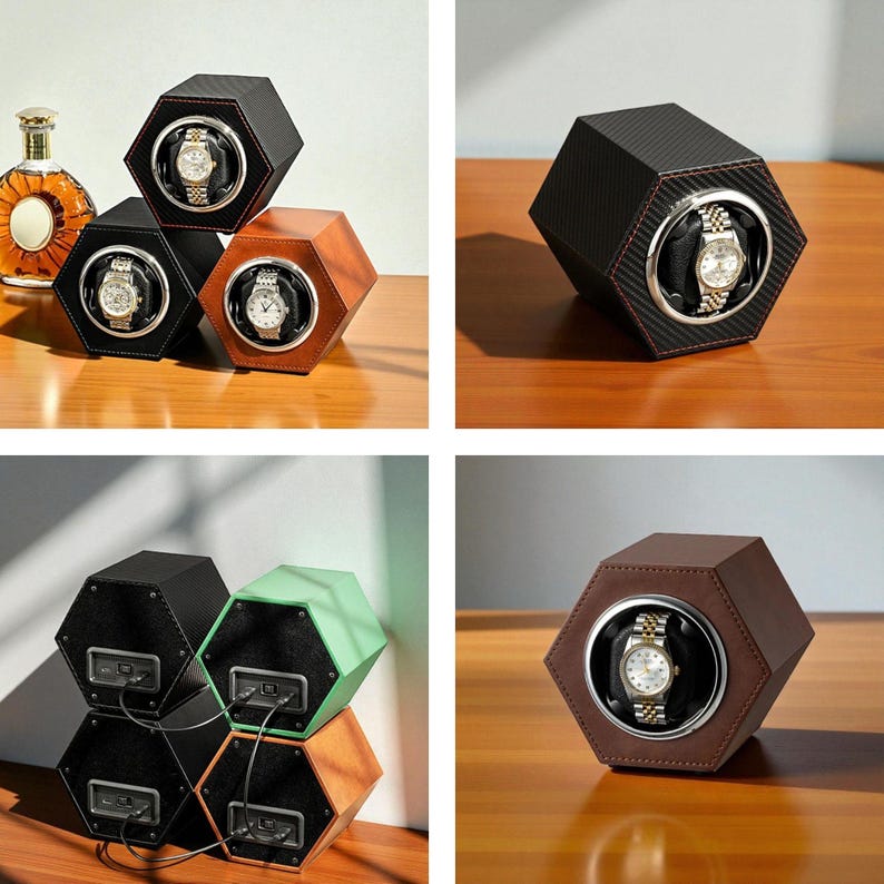 Luxury Watch Winder | Automatic Watch Winder Box | PU Leather Single ...