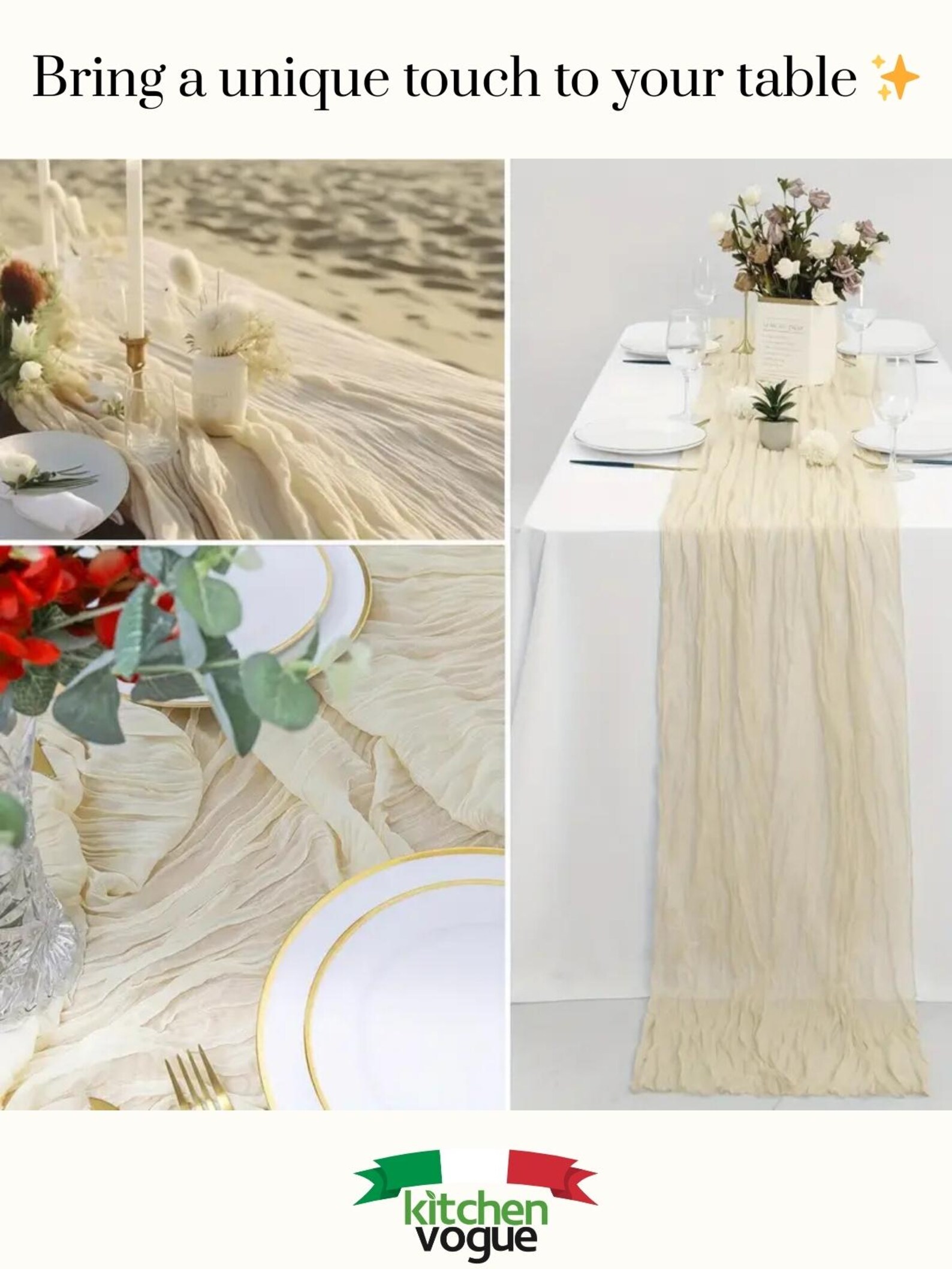 Boho Cheesecloth Table Runner: Rustic Wedding & Party Decor - Etsy