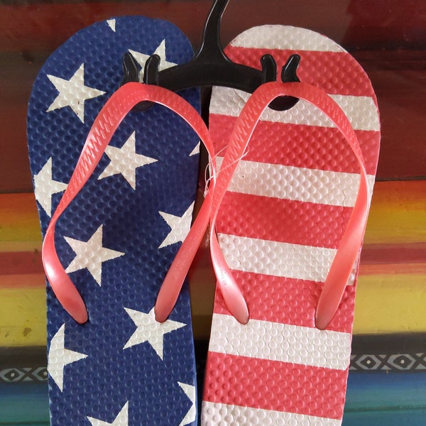 Patriotic Flip Flops - Etsy