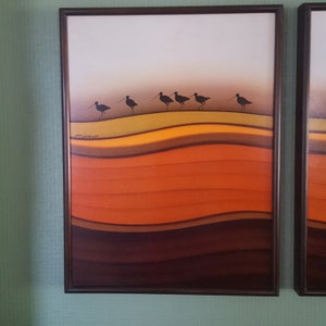 Joanne Scott 3 Panel Painting ORIGINAL 1977 Mid Century Modern Art ...
