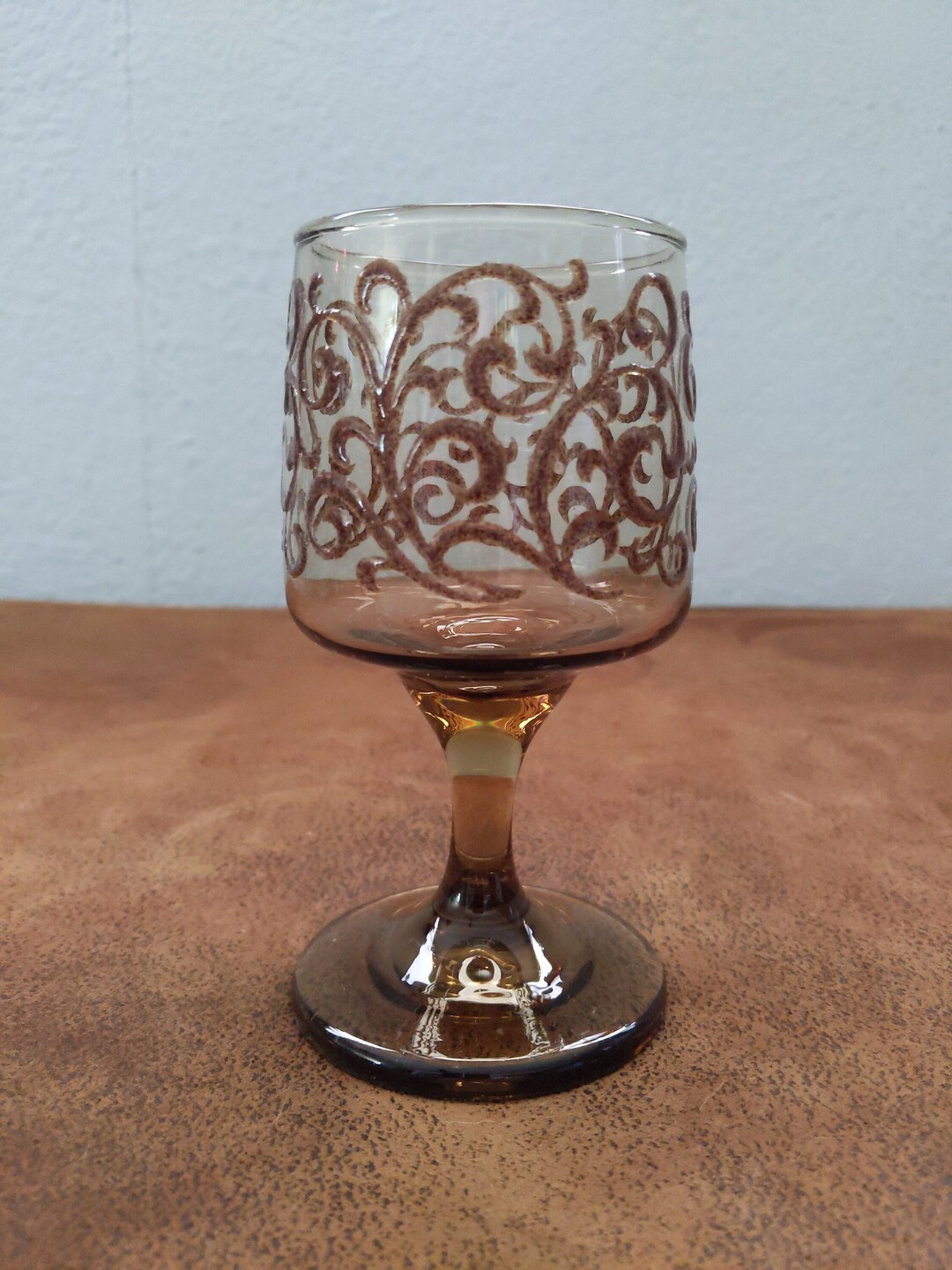 Vintage Prado Wine Glass by Libby Gorgeous Raised Floral Filigree ...