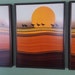Joanne Scott 3 Panel Painting ORIGINAL 1977 Mid Century Modern Art ...