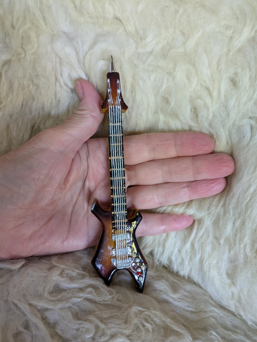 Miniature Iconic Warlock Electric Guitar Shaped Writing Pen Axe ...
