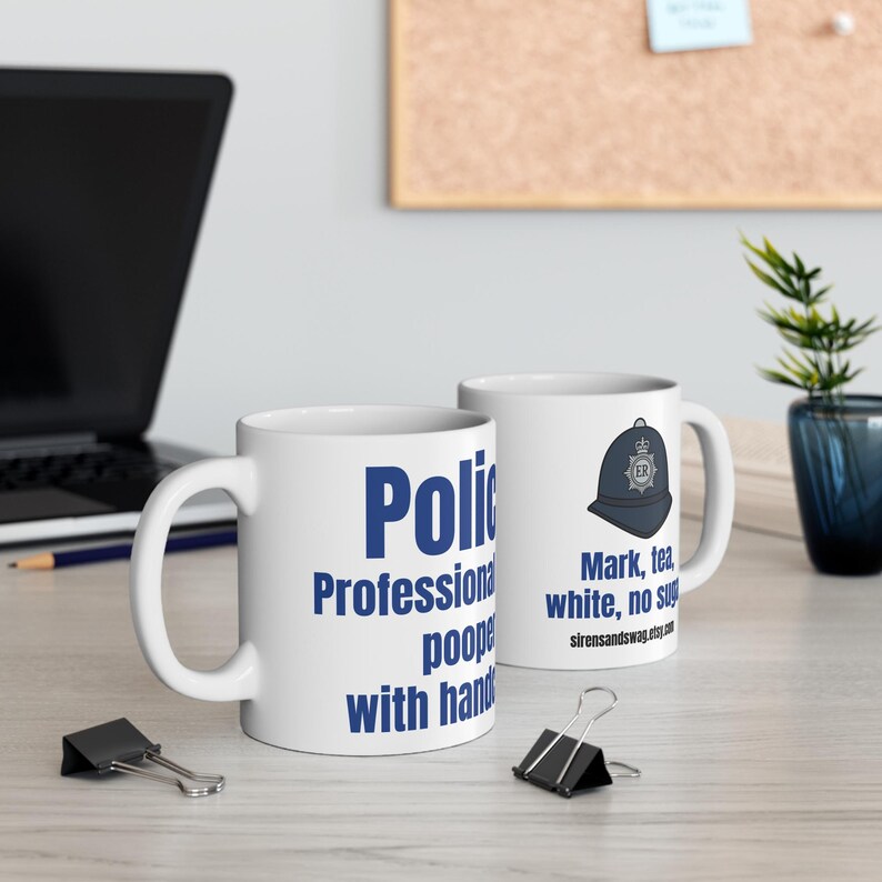 Personalised Police Mug Funny Professional Party Pooper... Gift for ...