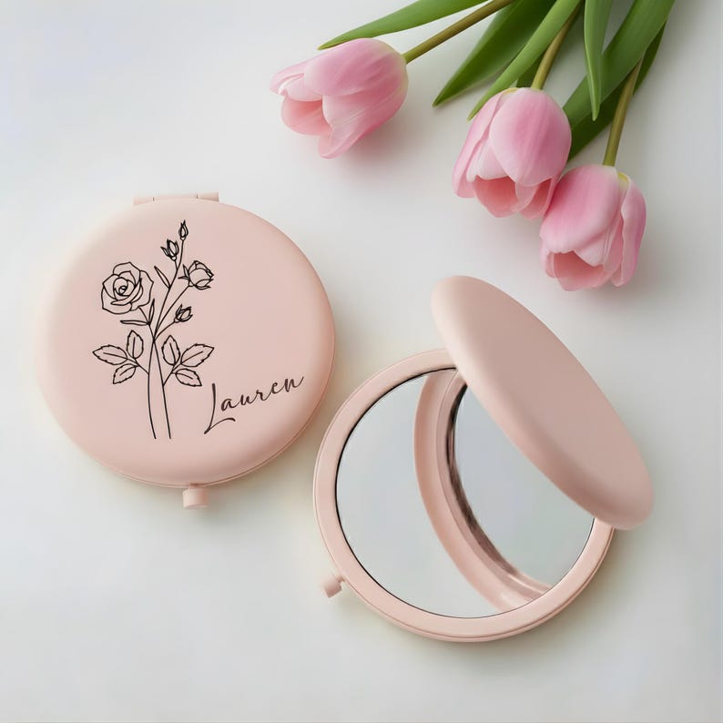 Engraved Compact Mirror – Personalized Makeup Mirror With Name ...