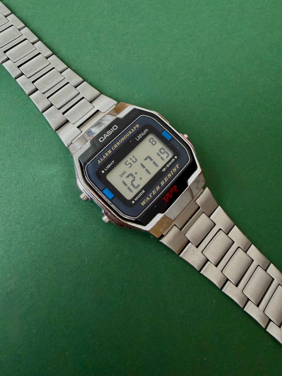 Vintage Casio A163W Digital Watch Silver Retro 90s Style Stainless ...