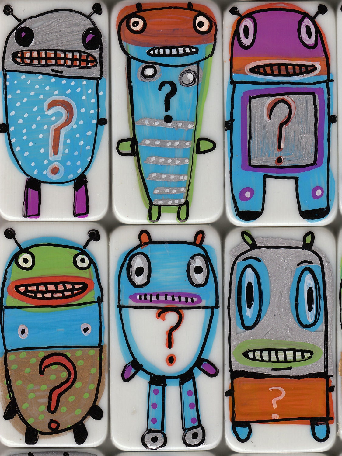 6 Bot Bundle: Tiny Domino Robots That You Mix and Match - Etsy