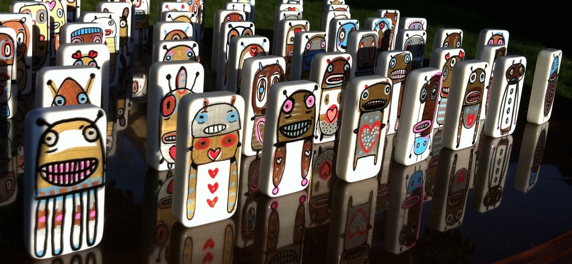 Love Bots: a Tiny Domino Robot That Loves You Unconditionally. Art That ...