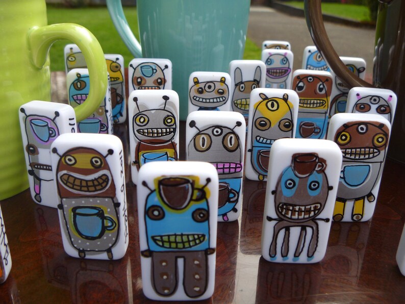 Caffeine Bot: a Tiny Domino Robot That WAKES YOU UP. Art That Supports ...