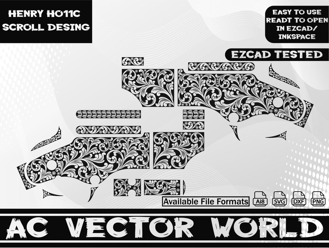 Henry H011C Scroll Design, Laser Engraving SVG File - Etsy
