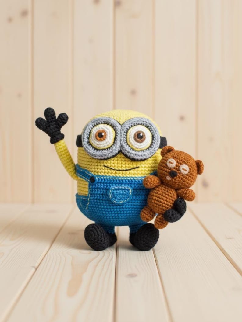 Crochet Minions Amigurumi Pattern: Kevin, Stuart, Bob (PDF Download) - Etsy