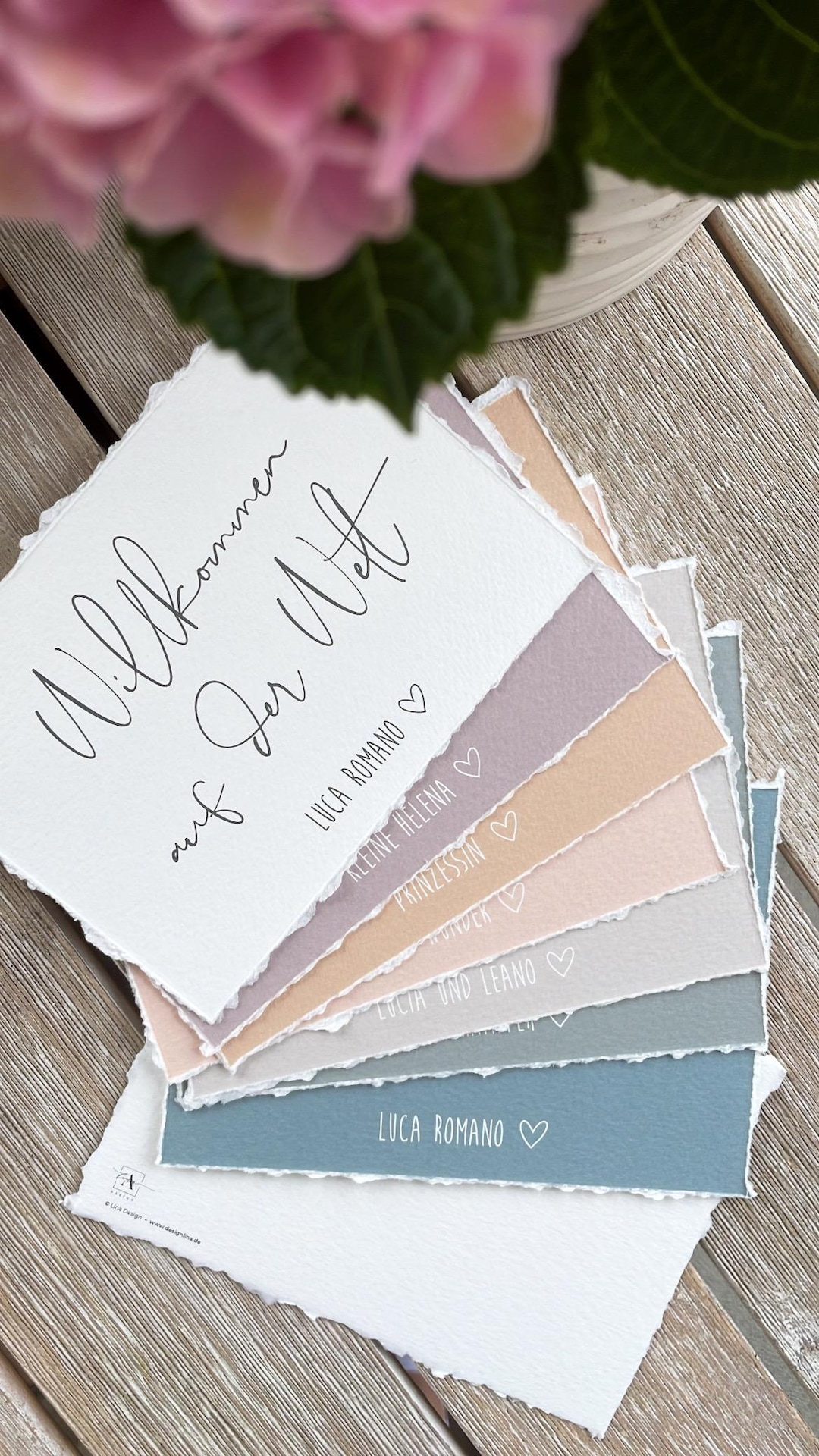 Personalized Birth Card "welcome to the World" - in DIN A6 Format ...