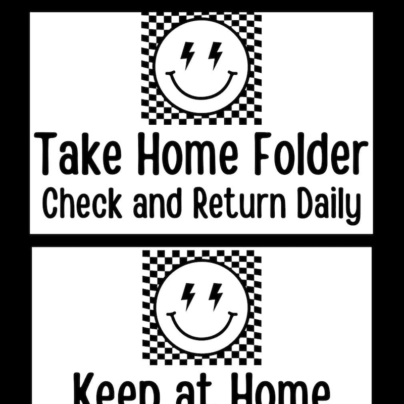 Take Home Folder Labels - Etsy