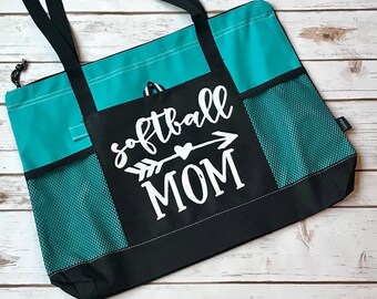 Softball Mom Tote Bag for Baseball Moms Softball Moms - Etsy