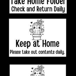 Awesome Take Home Folder Labels, Teacher Folder Labels, Student Label ...