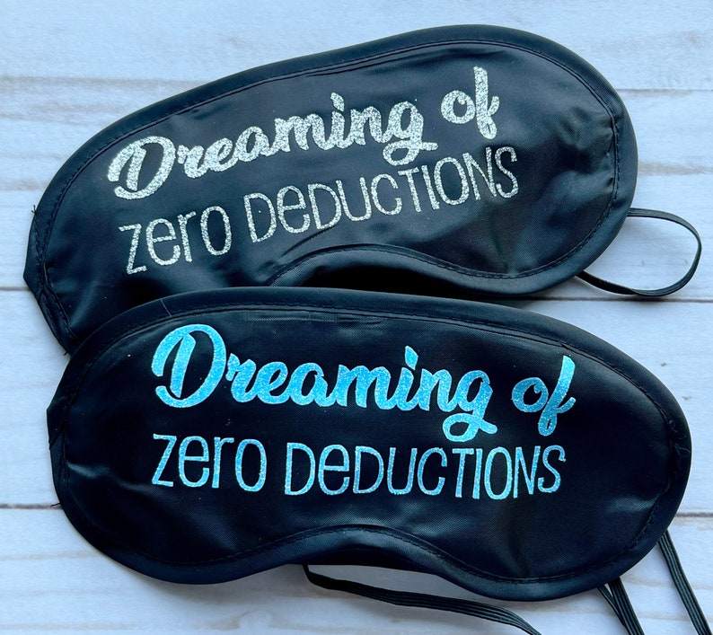 Dreaming of Zero Deductions Cheer Sleep Eye Mask, Gymnastics Sleep Eye ...