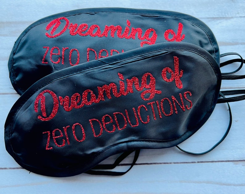 Dreaming of Zero Deductions Cheer Sleep Eye Mask, Gymnastics Sleep Eye ...