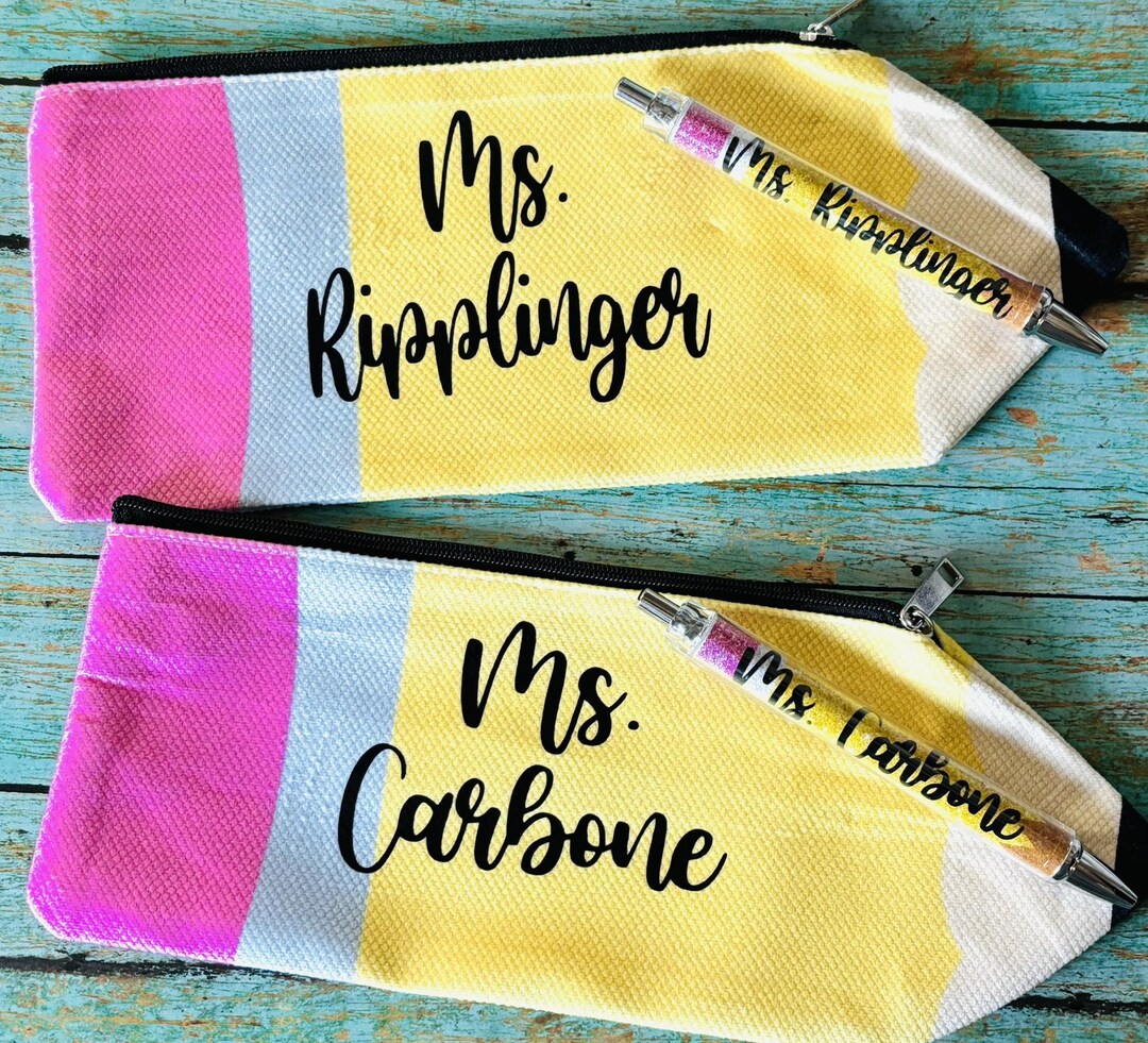 Personalized Pencil Pouch and Pen: Teacher Appreciation Gift - Etsy