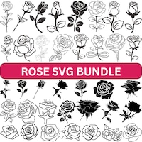 Rose SVG PNG - Etsy