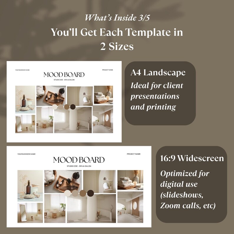 Interior Design Mood Board Templates: 7 Editable Designs (canva ...