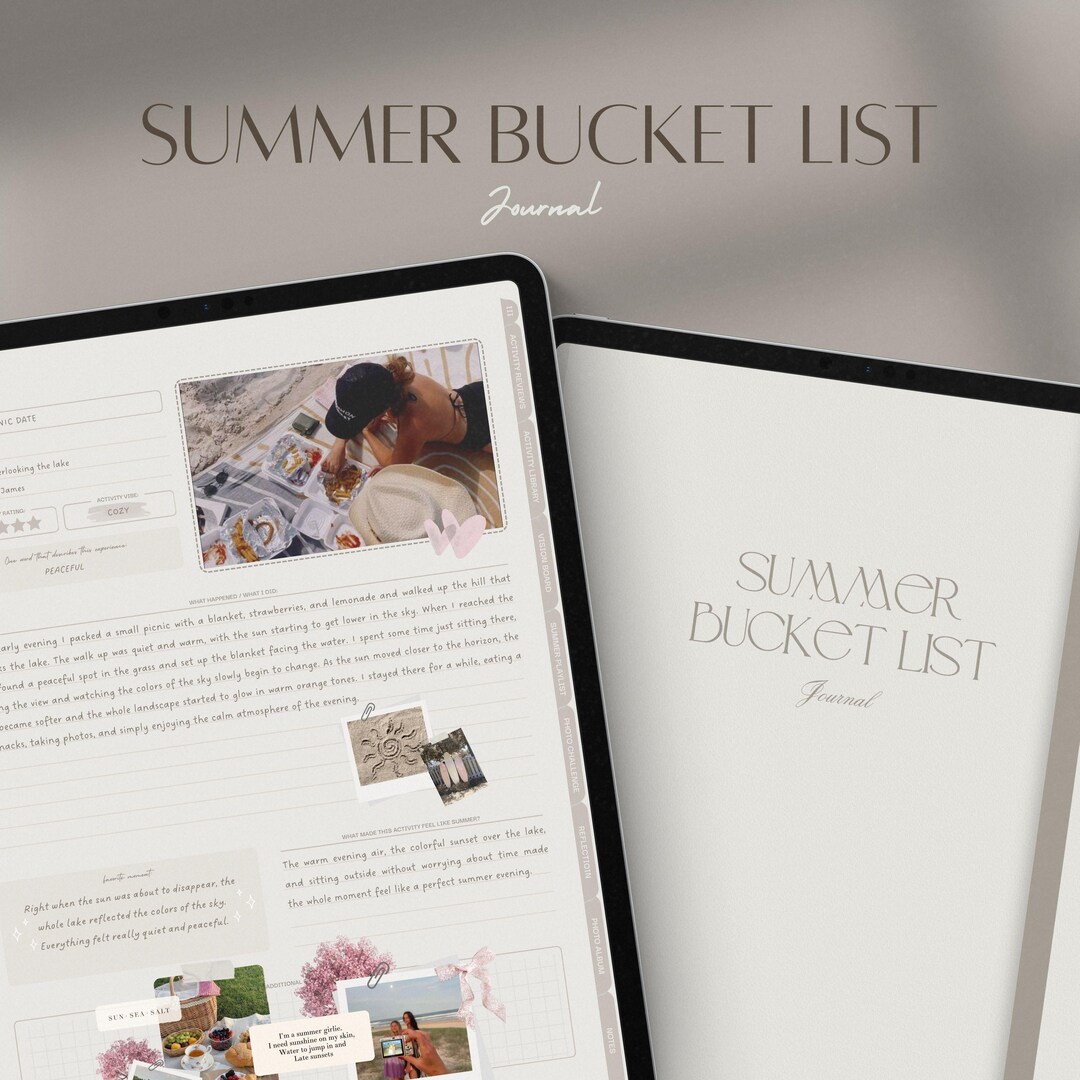 Summer Bucket List Journal | Digital Summer Activity Planner ...