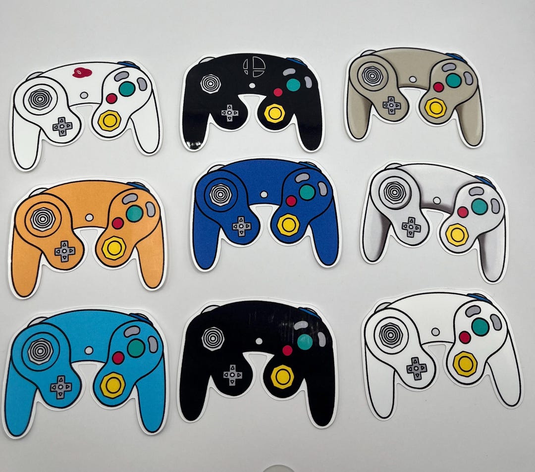 Retro Gamecube Controller Waterproof Vinyl Stickers 2x2" - Multiple ...