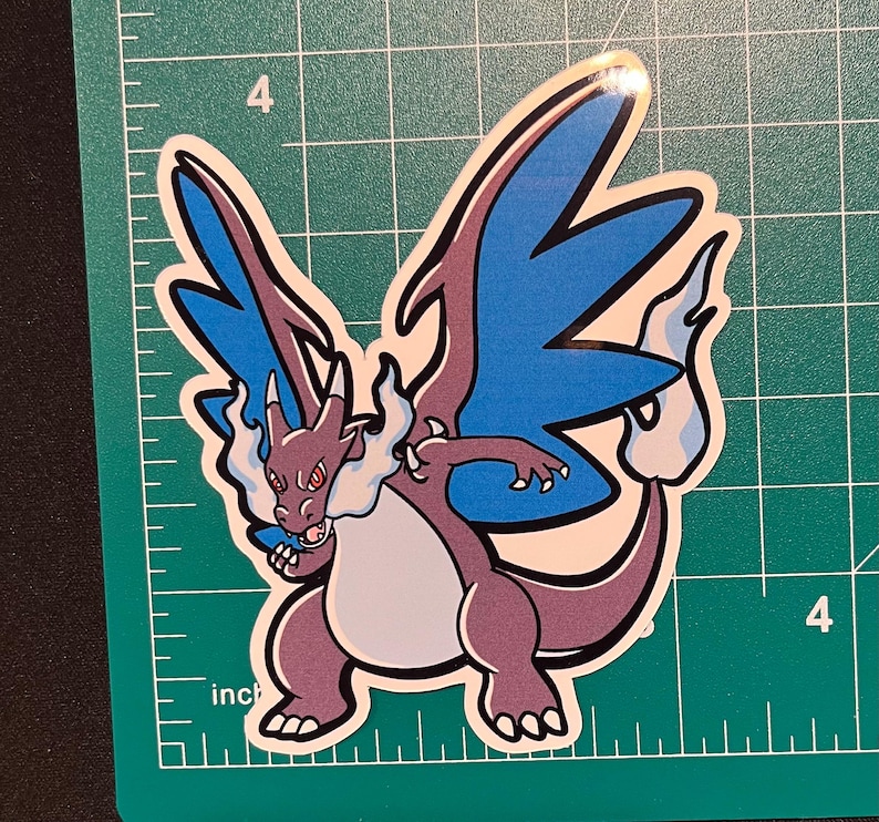 Mega Charizard X Pokemon ZA Inspired Waterproof Vinyl Sticker Decal ...