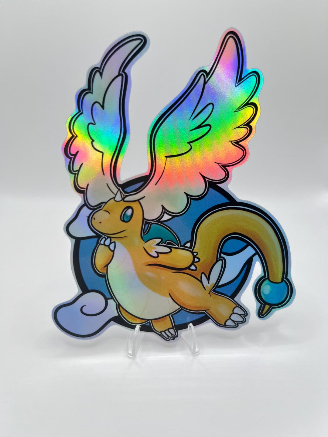 Mega Dragonite Pokemon Sticker – Waterproof Vinyl Decal, Holographic ...