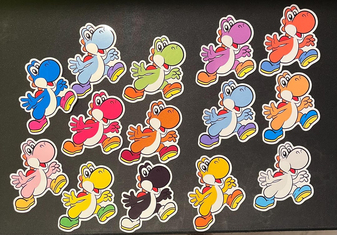 Yoshi Waterproof Vinyl Sticker - Any Color! Large 3x3" - Etsy
