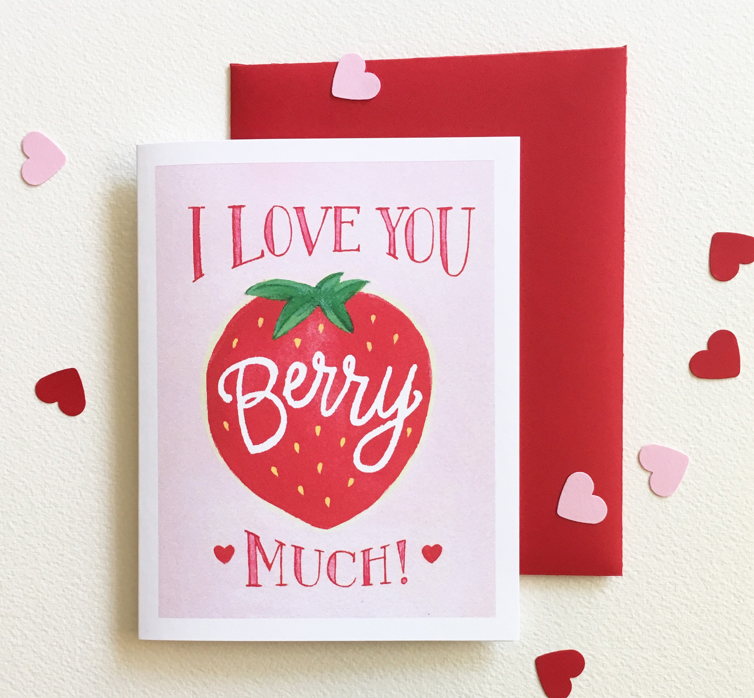 I Love You Berry Much! Love Card by Megumi Lemons - Etsy