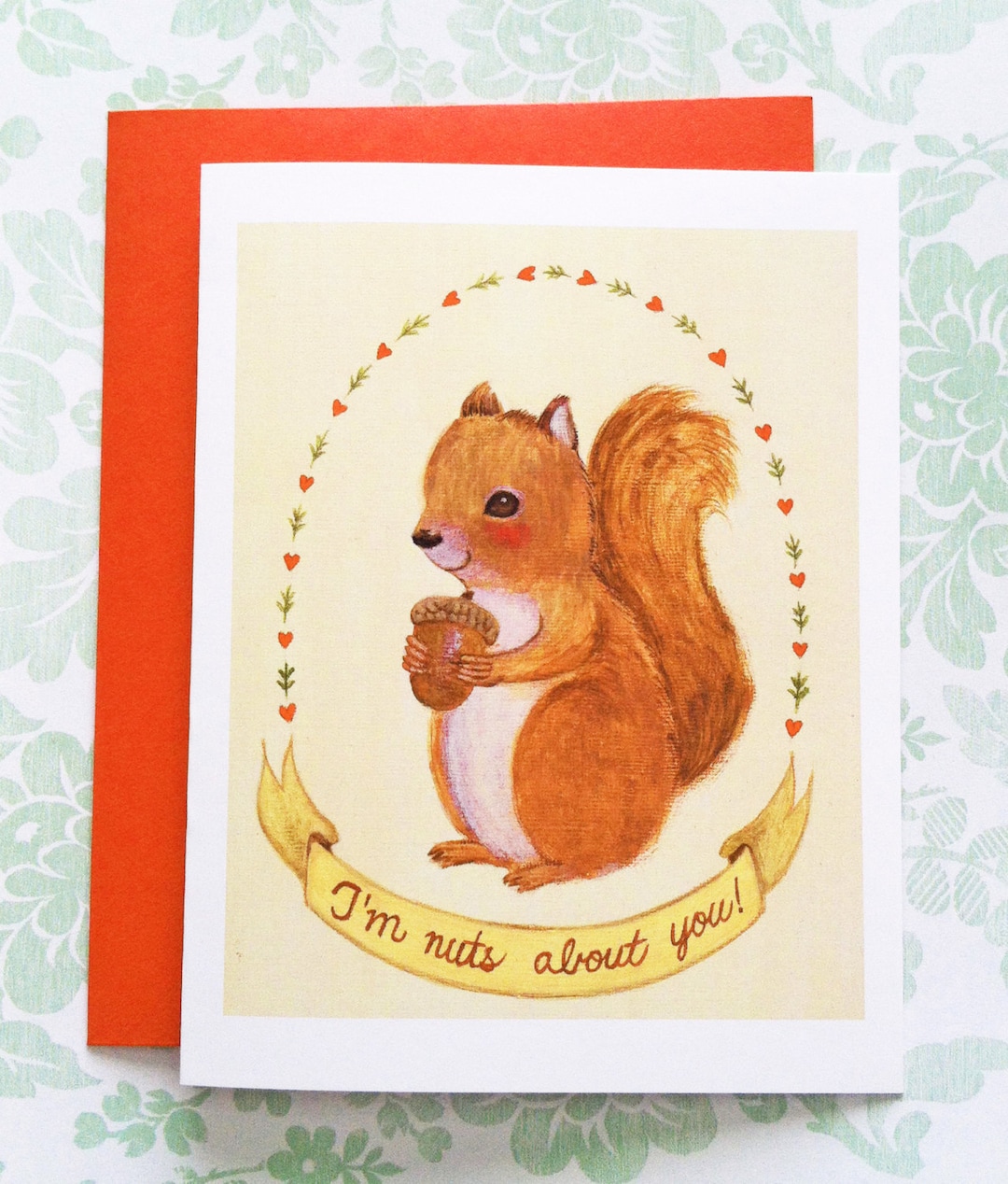 I'm Nuts About You! Valentine's Card by Megumi Lemons - Etsy