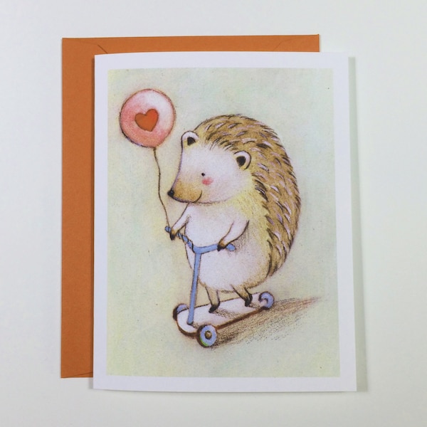Hedgehog Cards - Etsy