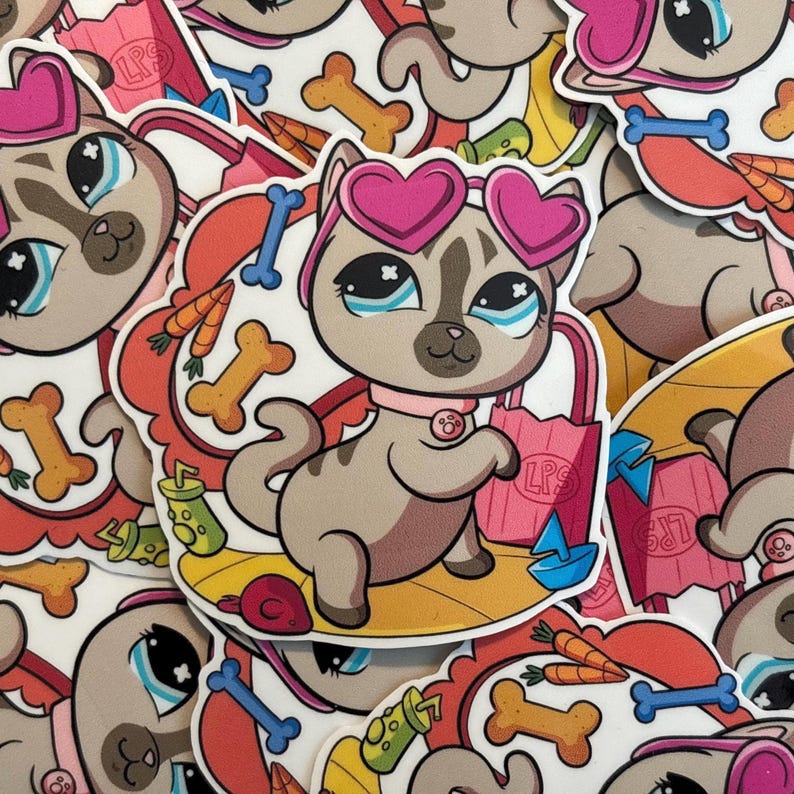 Y2K Nostalgia Sticker Set: Club Penguin, Webkinz, Nyan Cat, Gir, LPS ...