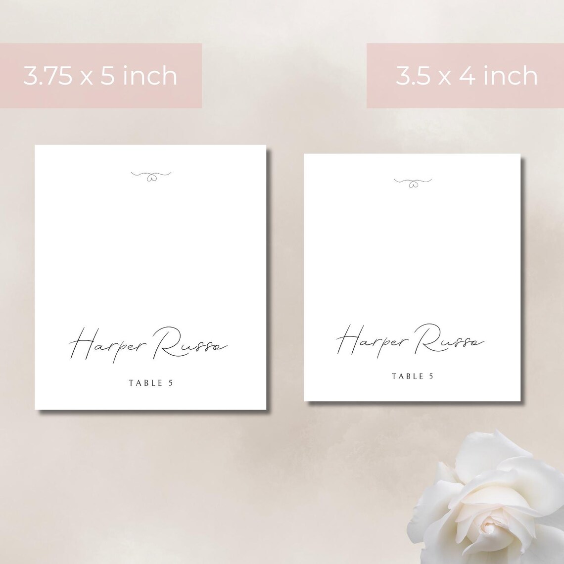 Place Cards Template, Name Card Printable, Wedding Guest Tag, Dinner ...
