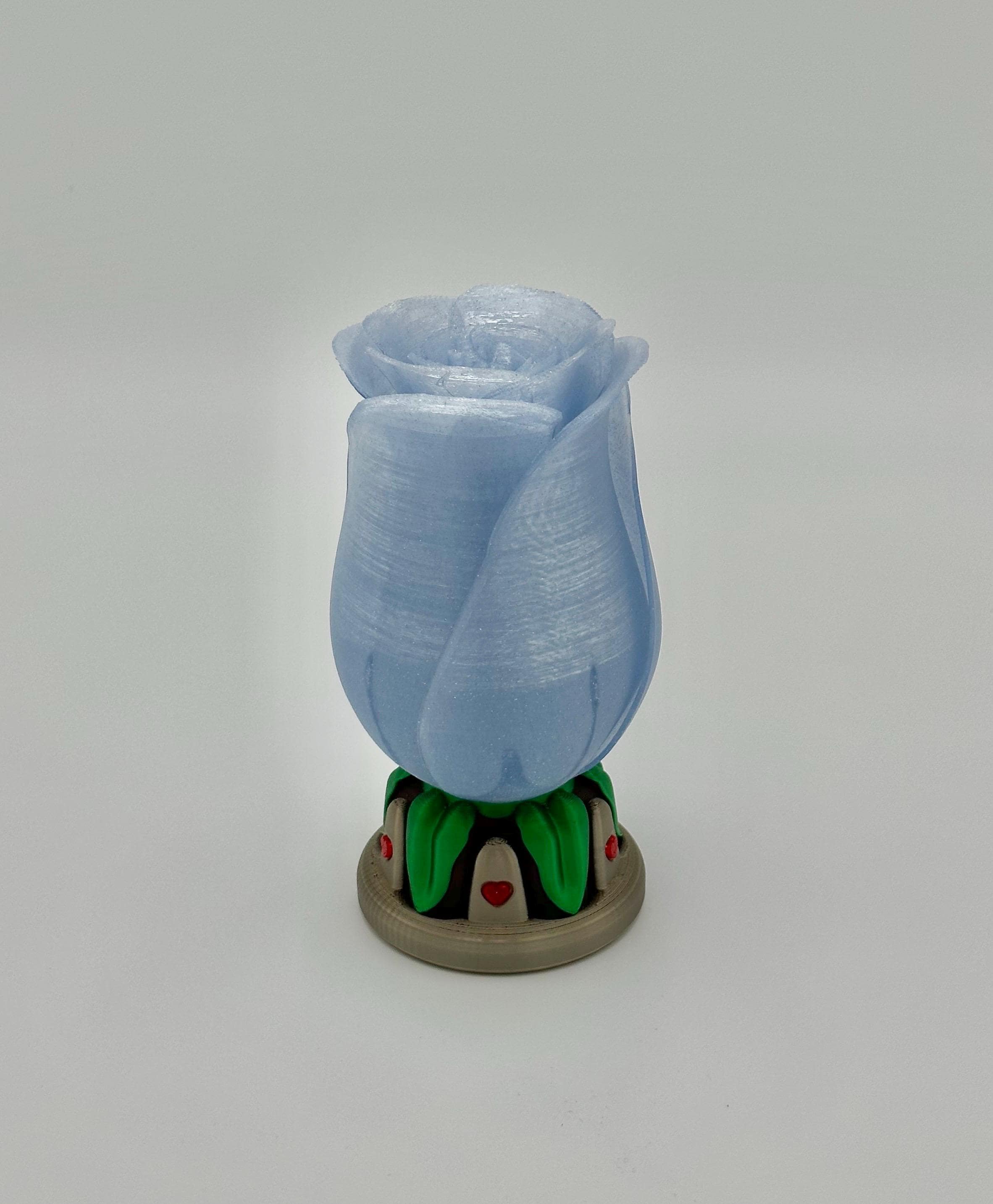 3D Printed Rose Lamp | Remote-controlled LED Mood Light - Etsy