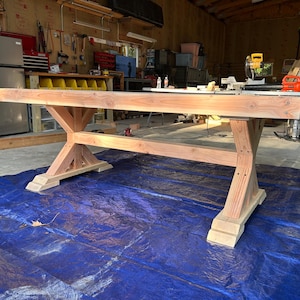 Handmade Rustic Farmhouse Dining Table: Solid Pine, Custom Stain - Etsy