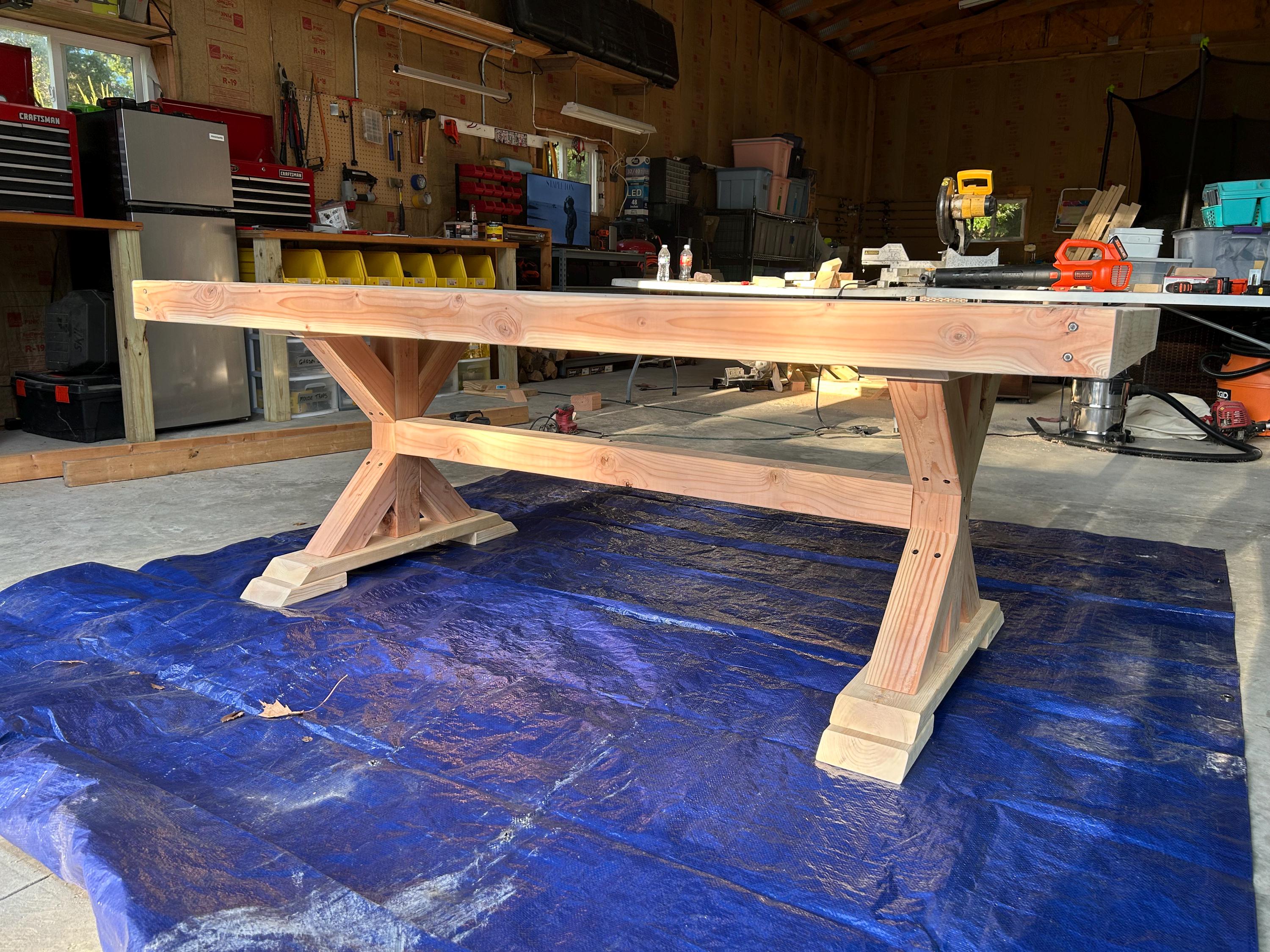 Handmade Rustic Farmhouse Dining Table: Solid Pine, Custom Stain - Etsy