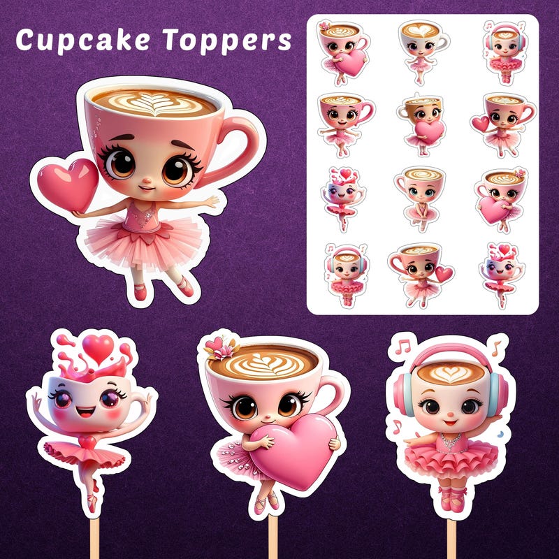 Ballerina Cappuccino Cake Topper - Etsy