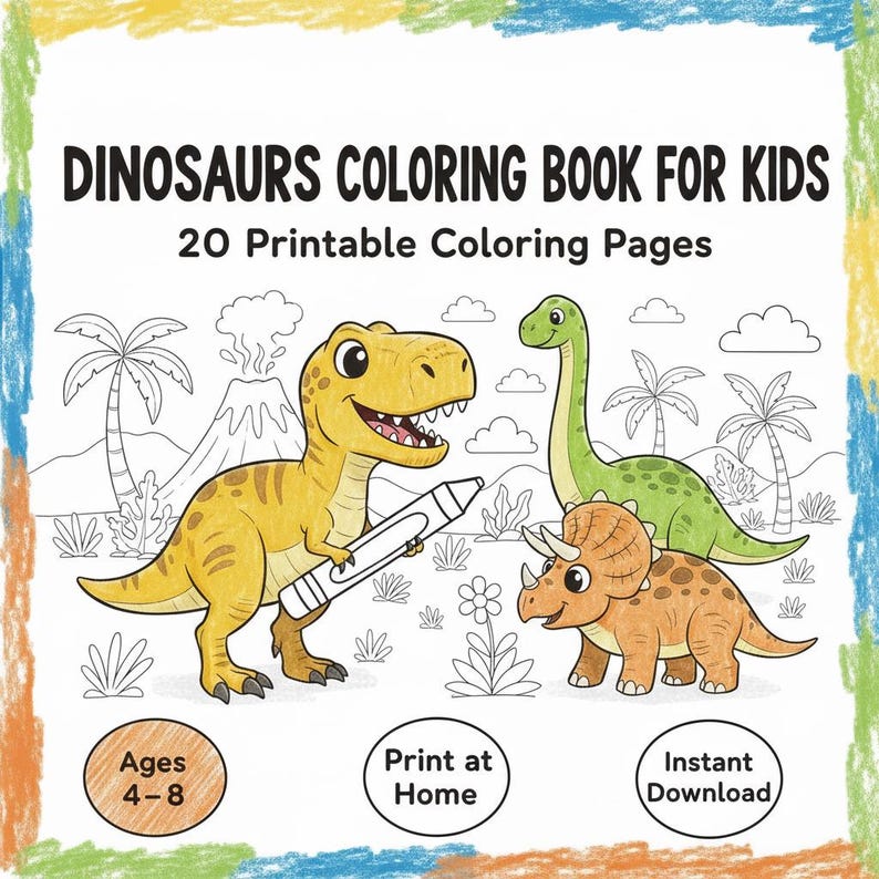 Printable Learning Coloring Book for Kids | Ages 4–8 | Fun Facts ...