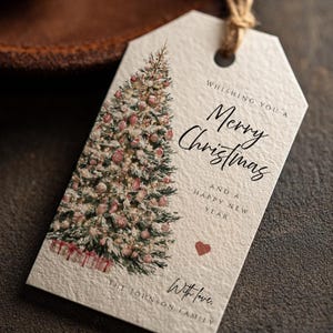 Christmas Gift Tag Template Editable Elegant Christmas Tree Printable ...