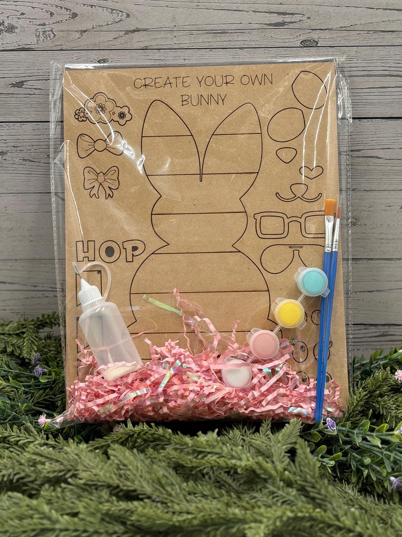 DIY Bunny Craft Kit for Kids | Easter Activity Kit | Paint Your Own ...