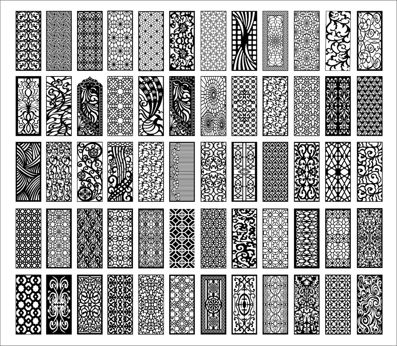 Panel Collection 19 Various Pattern. Vector Files Digital - Etsy