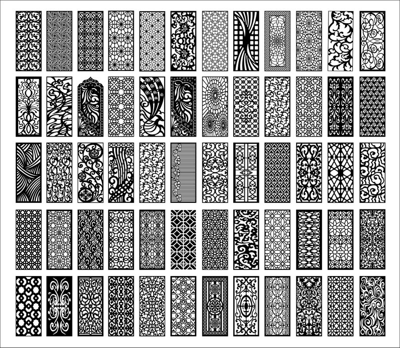 Panel Collection 19 Various Pattern. Vector Files Digital | Etsy